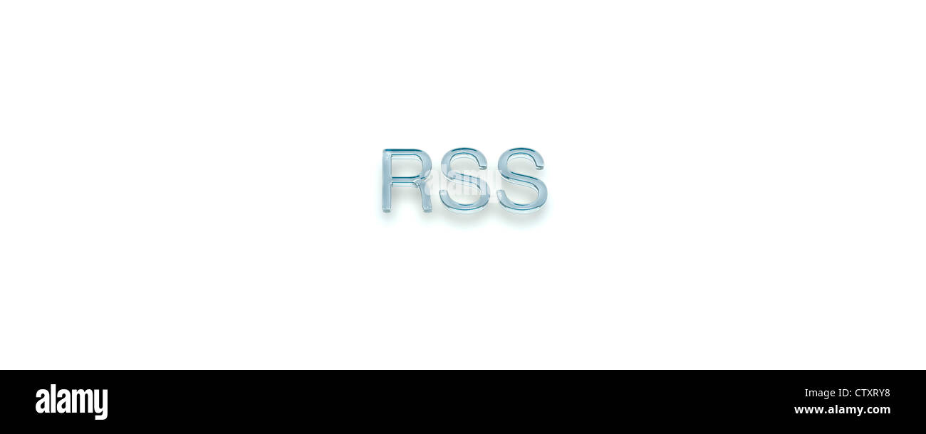 3D Key Word "RSS" Glass Style Stock Photo - Alamy