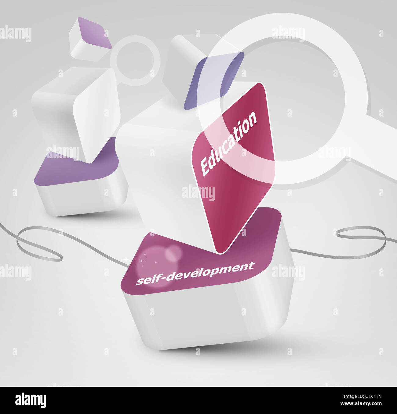 Education and self-development block Stock Photo - Alamy