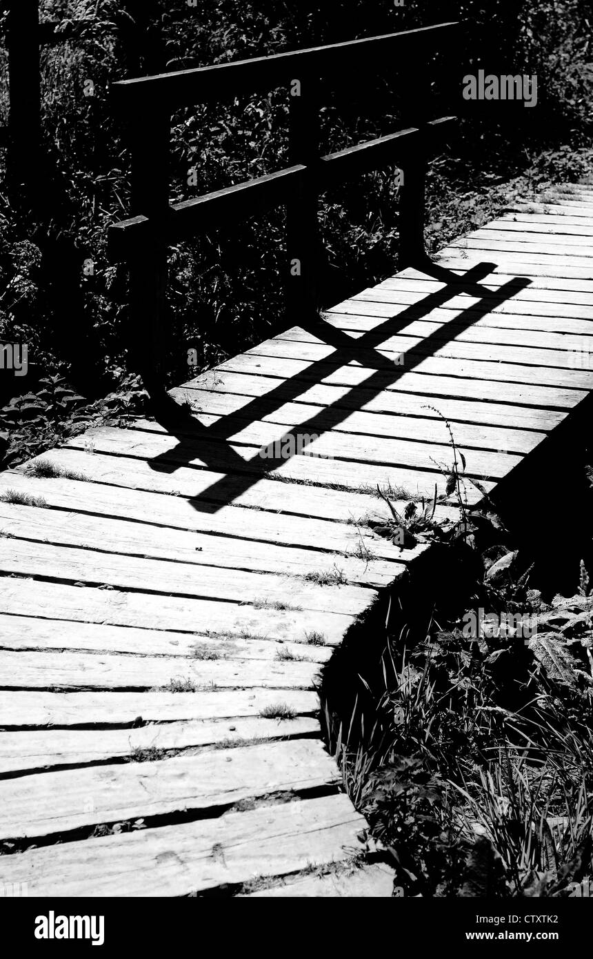 Wooden pathway Cornwall UK Stock Photo - Alamy