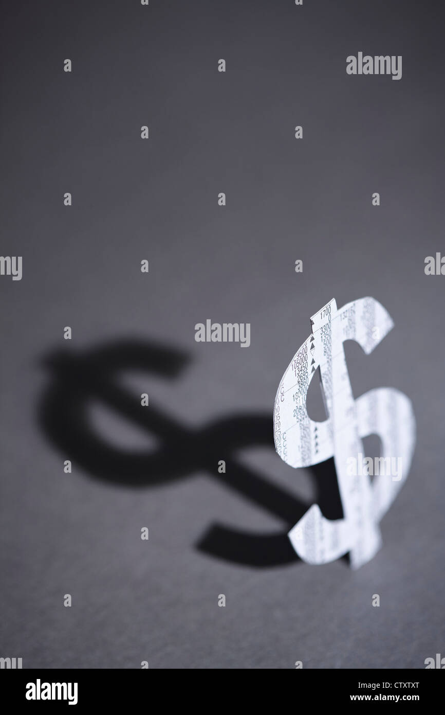 A dollar of newspaper Stock Photo - Alamy