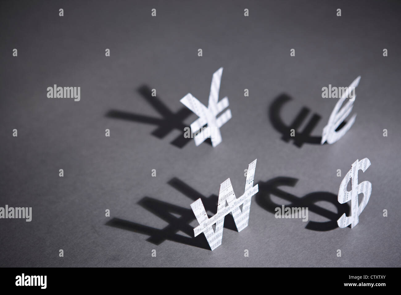 Foreign currency of newspaper Stock Photo - Alamy