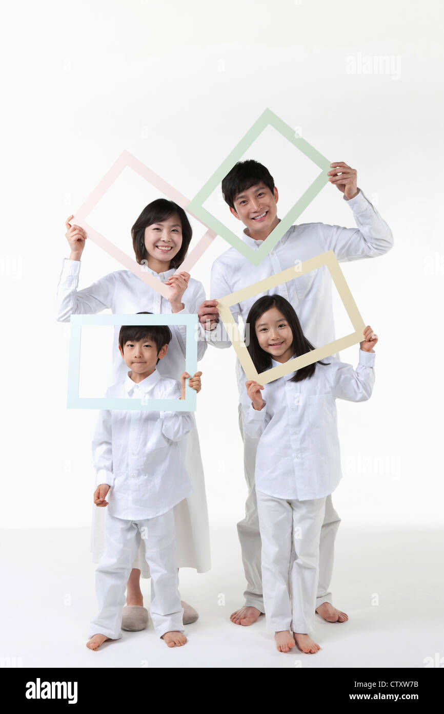 A family with colorful frames Stock Photo - Alamy