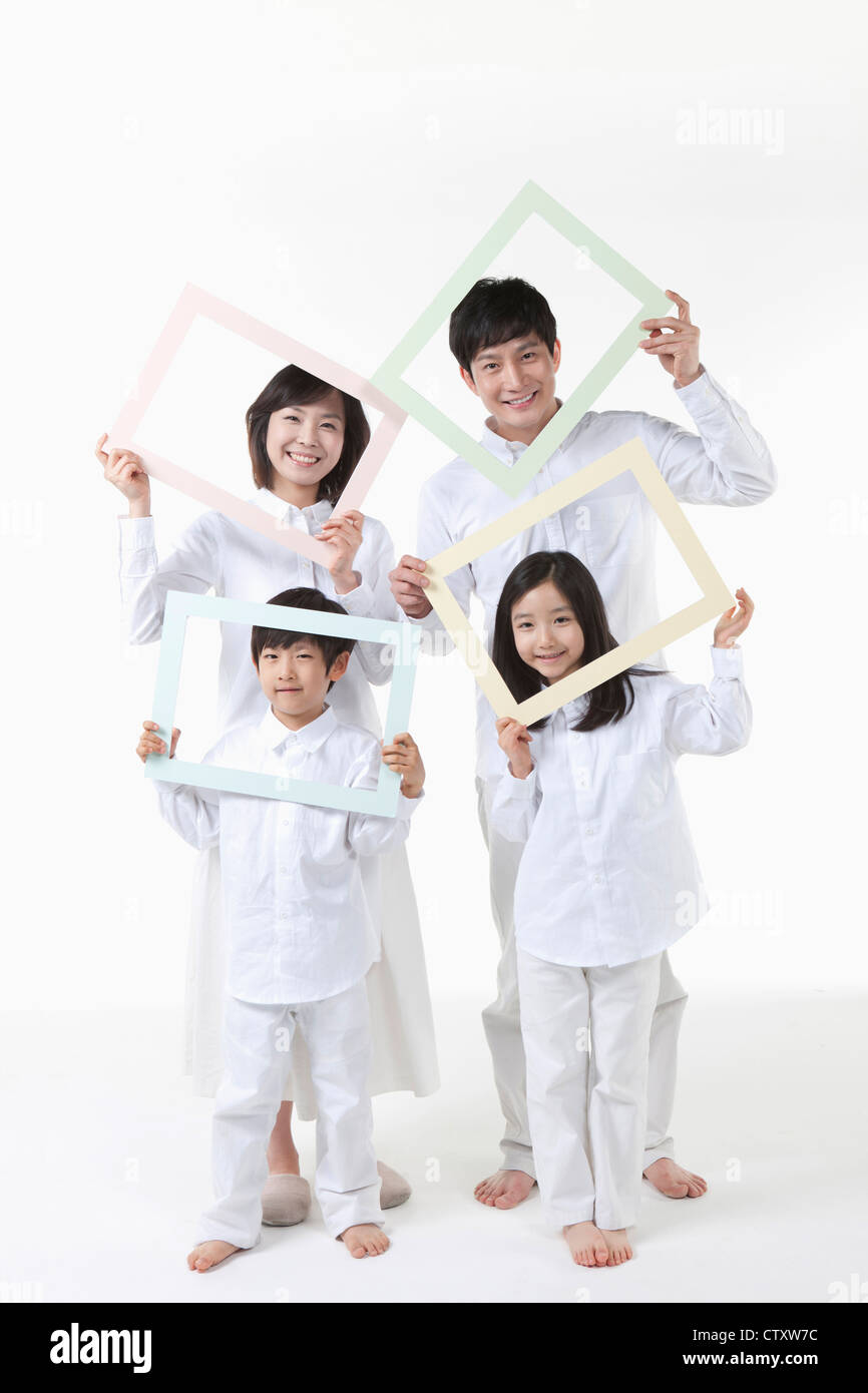 A family with colorful frames Stock Photo - Alamy