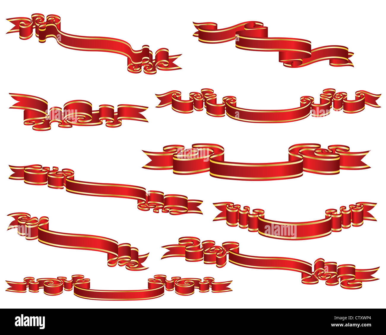 Set of different vector ribbons for design use Stock Photo - Alamy
