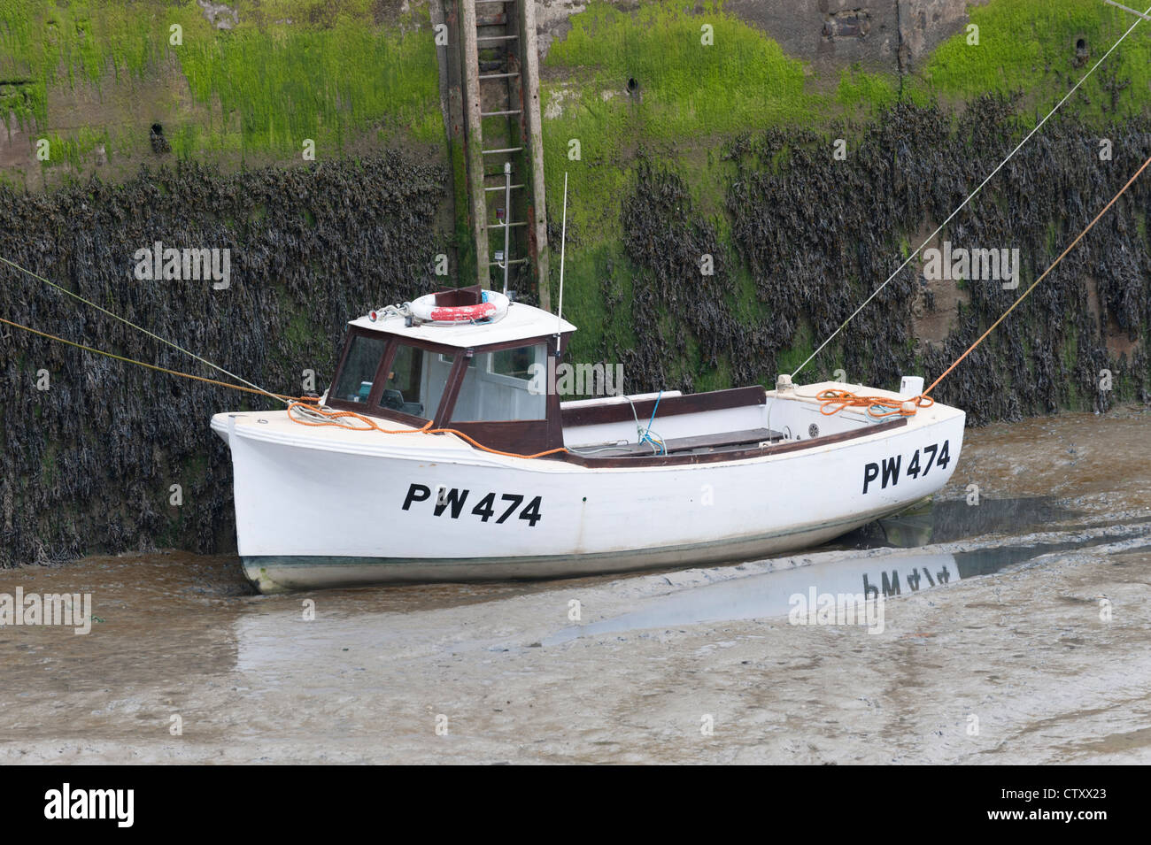 Fishing boat in Padstow Harbour Cornwall UK Stock Photo - Alamy