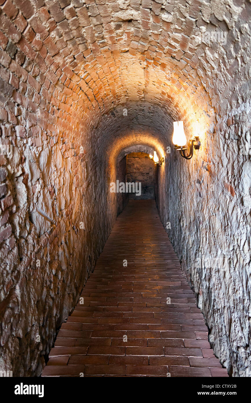 Very old tunnel in a historical fort building Stock Photo - Alamy