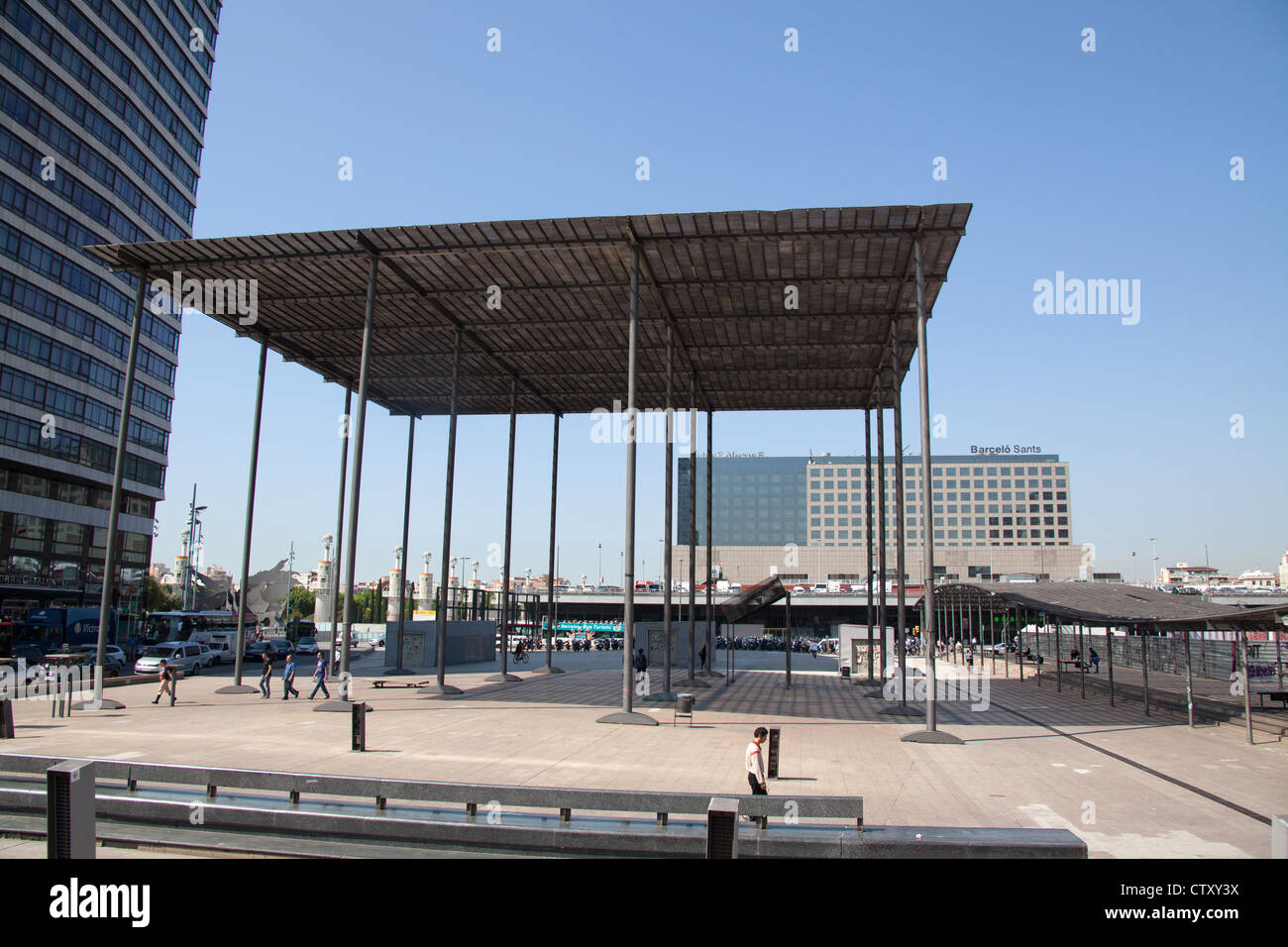 City of Barcelona, Spain. The steel and cooper structure architecture ...