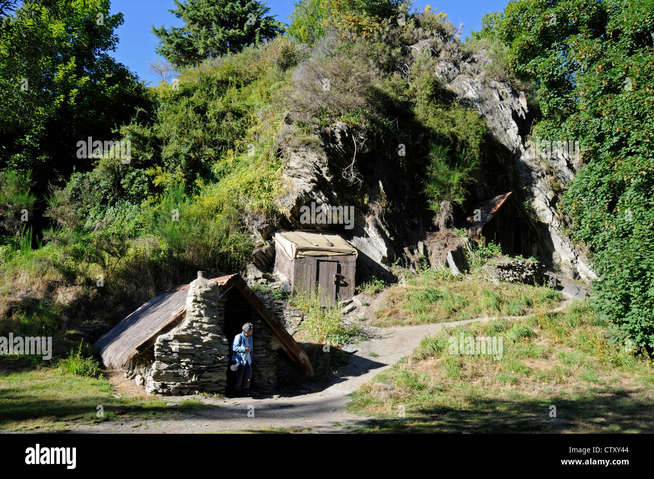 A restored Chinese gold miner's hut as part of the Chinese Settlement ...