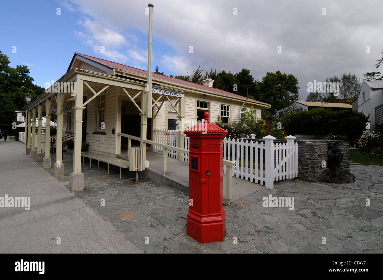 Arrowtown Post & Telegraph office and a Queen Victoria post box still ...