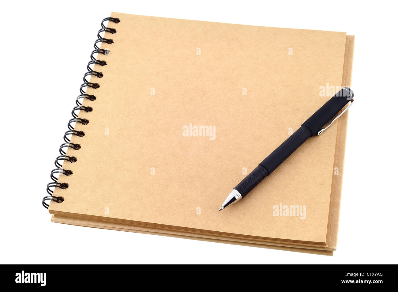 Open blank note book, isolated on white background Stock Photo - Alamy