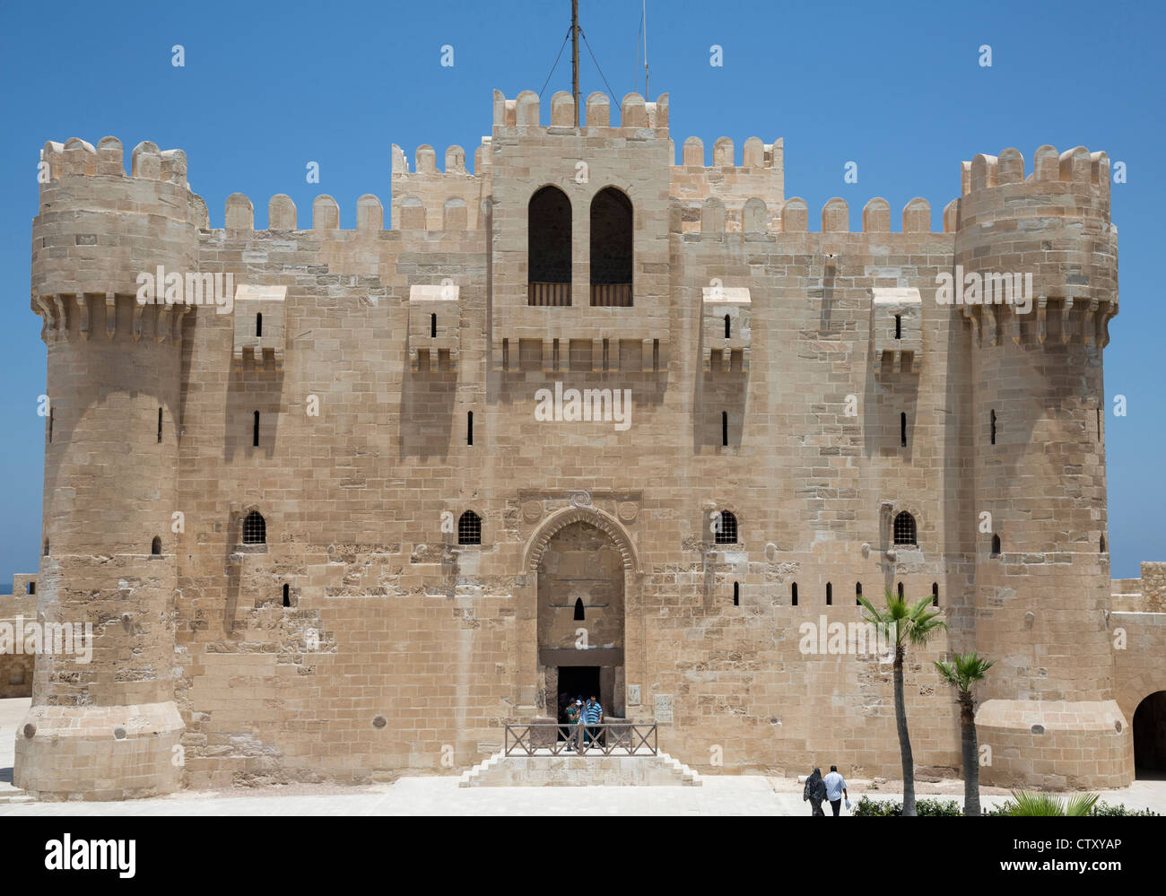 exterior, Citadel or Fort of Qaitbay, Alexandria, Egypt Stock Photo - Alamy
