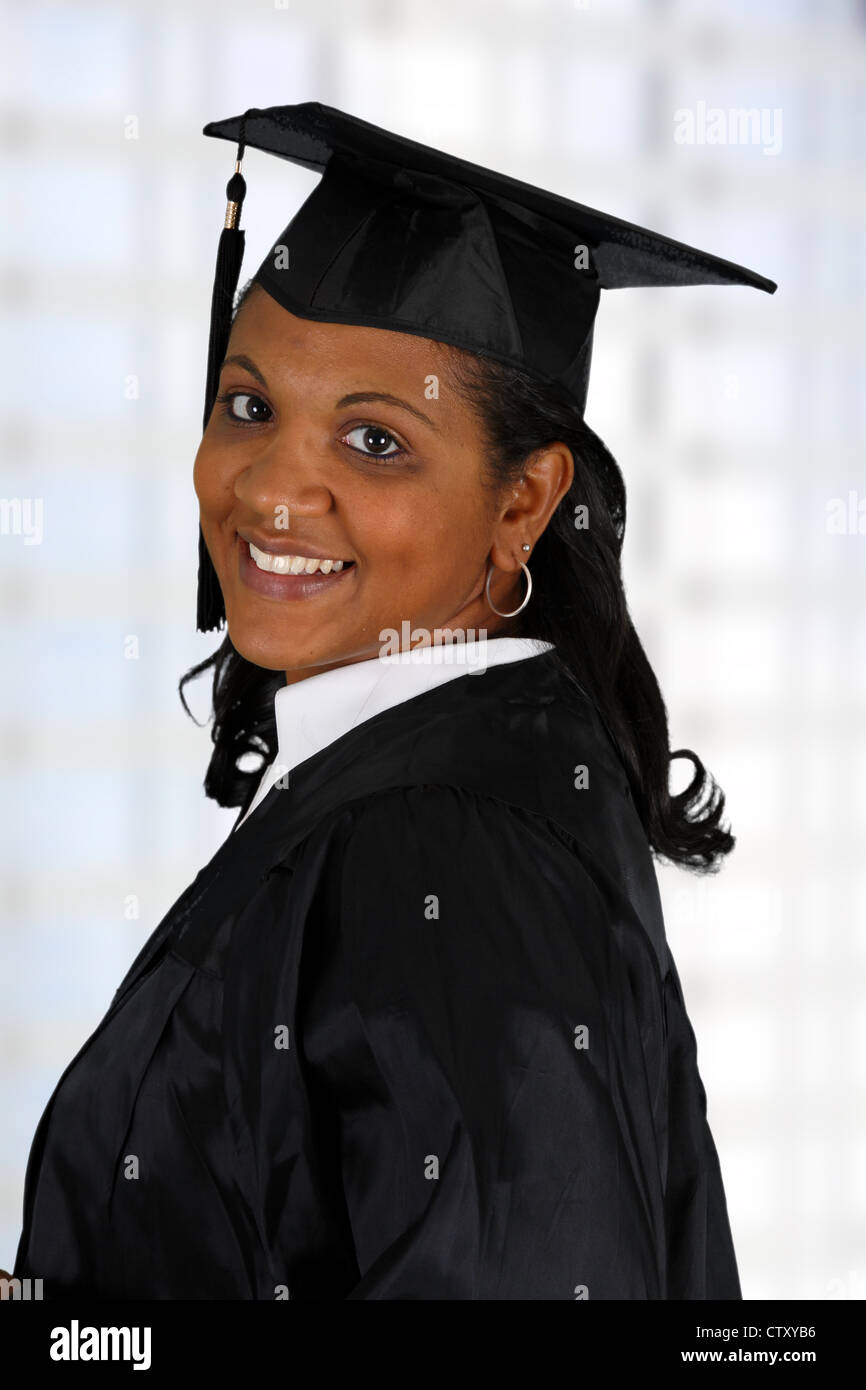 African american girl in graduation hi-res stock photography and images ...