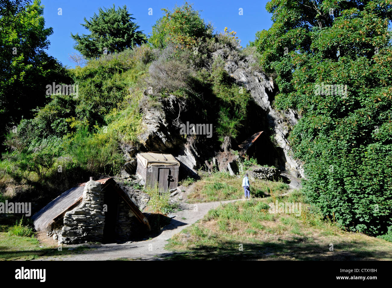 A restored Chinese gold miner's hut as part of the Chinese Settlement ...