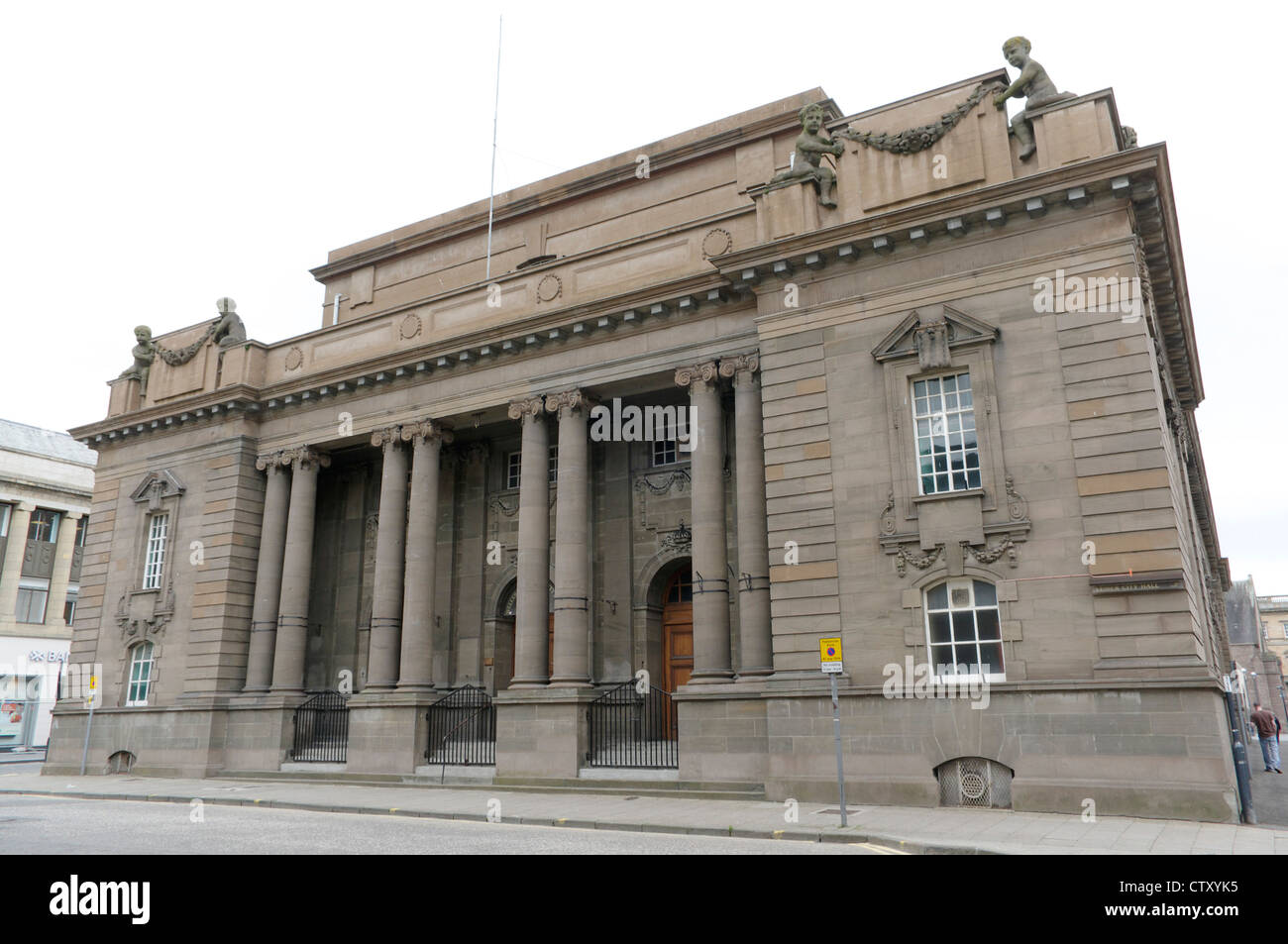 Perth City Hall, an Edwardian building in the middle of Perth Stock ...