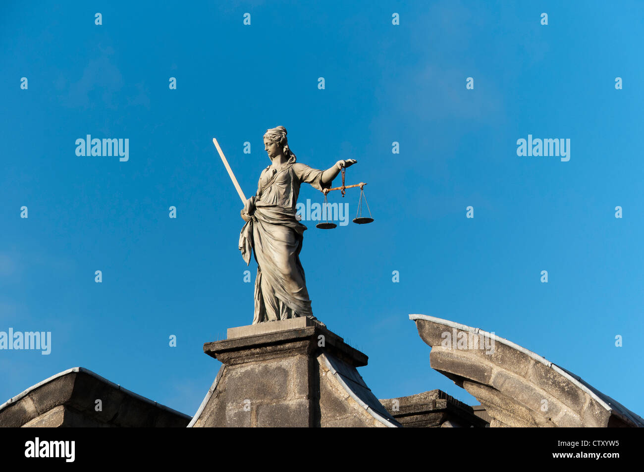 Scales of Justice in Dublin Castle in the Centre of the city of Dublin ...