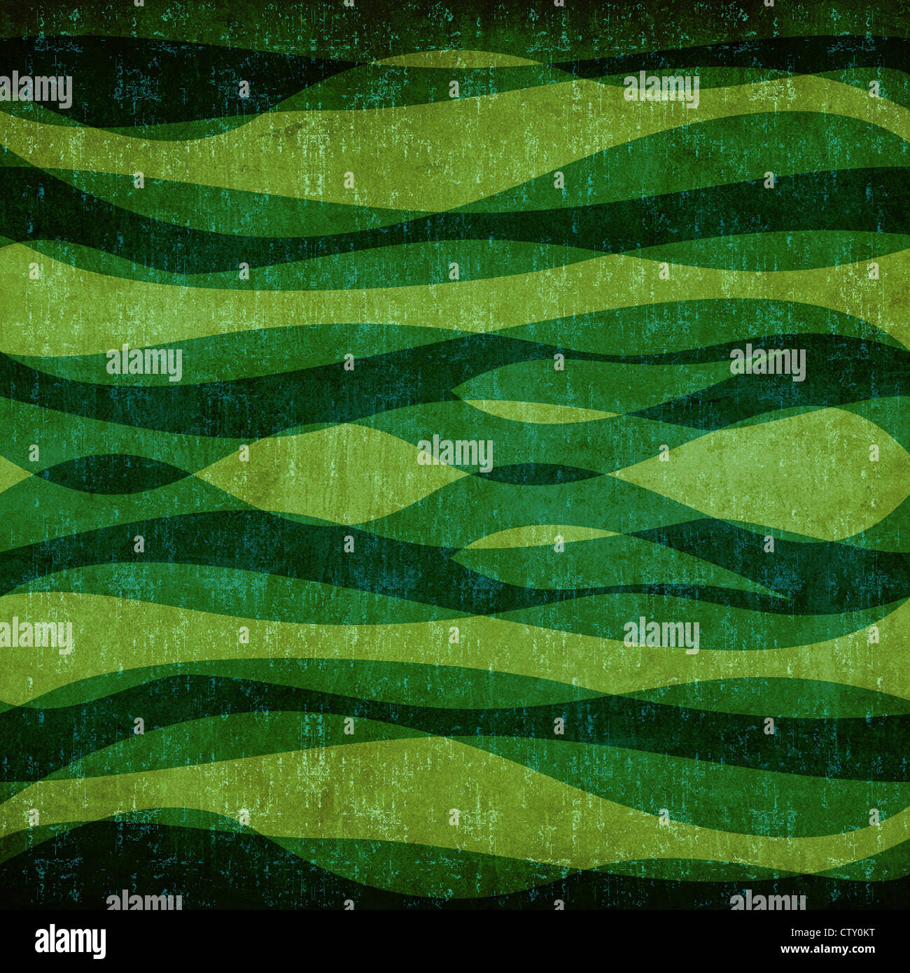 Abstract green waves vintage background Stock Photo - Alamy