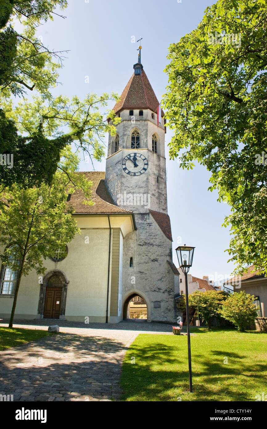 Switzerland, Canton Bern, Thun, Burgtor church Stock Photo - Alamy