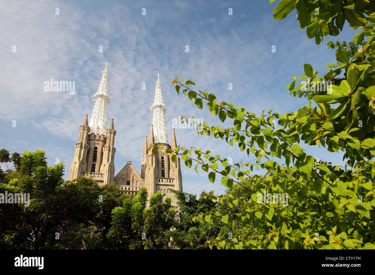 Indonesia jakarta cathedral catholic church hi-res stock photography ...