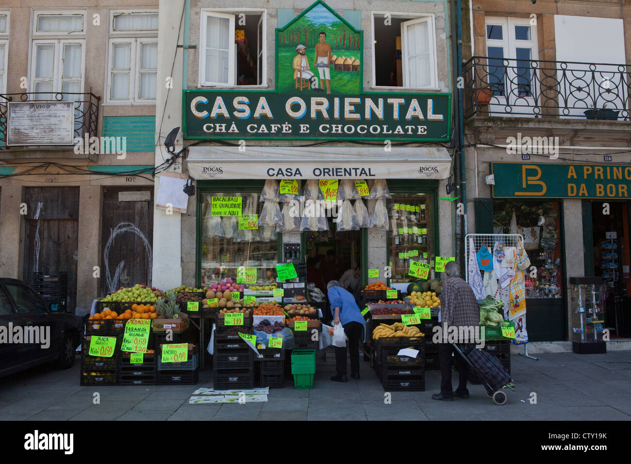 Old fruits and vegetables grocery shop Porto, Oporto, Portugal, South ...