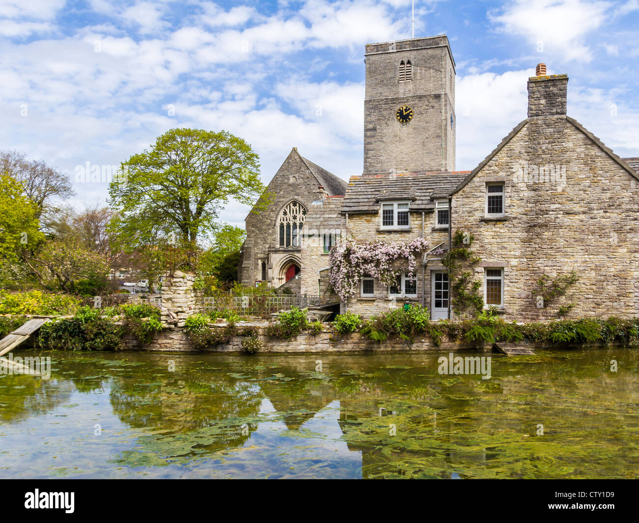 The parish church of St Mary's at Swanage Dorset England UK Stock Photo ...