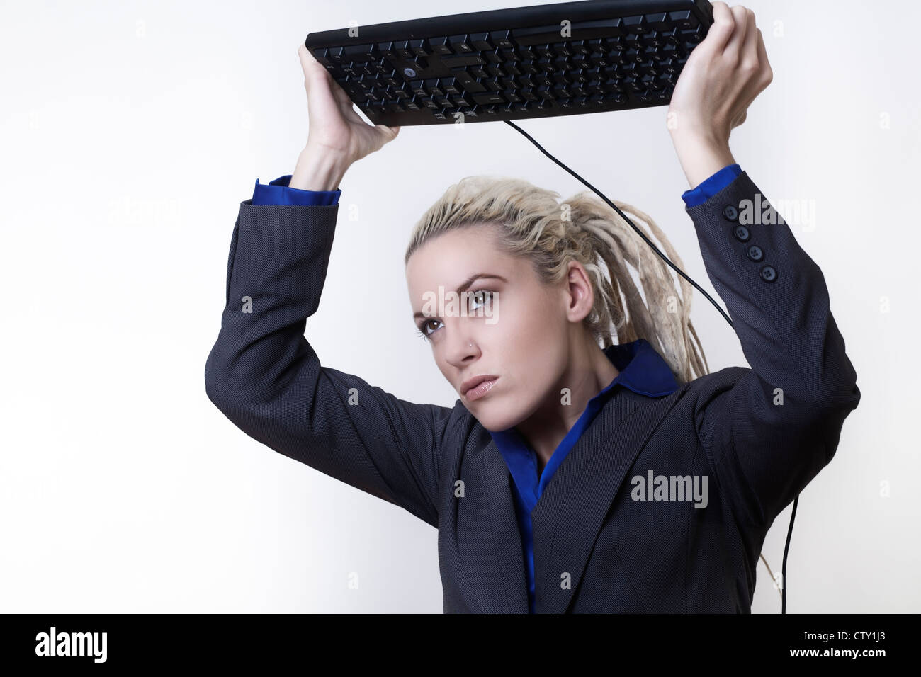 Frustrated woman getting angry work hi-res stock photography and images ...