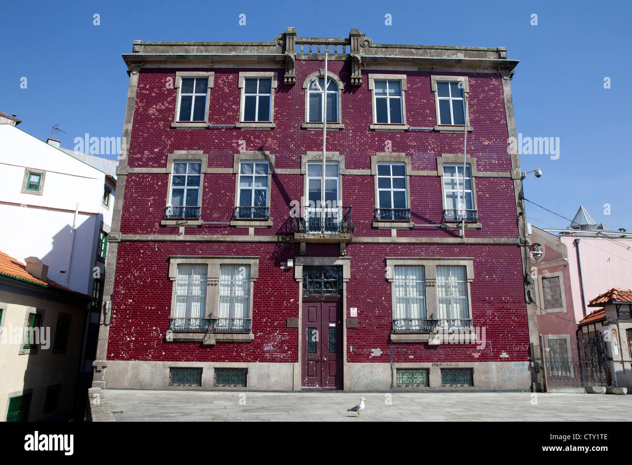 A typical Faïence house facade in Porto, Oporto, Portugal, South Europe ...