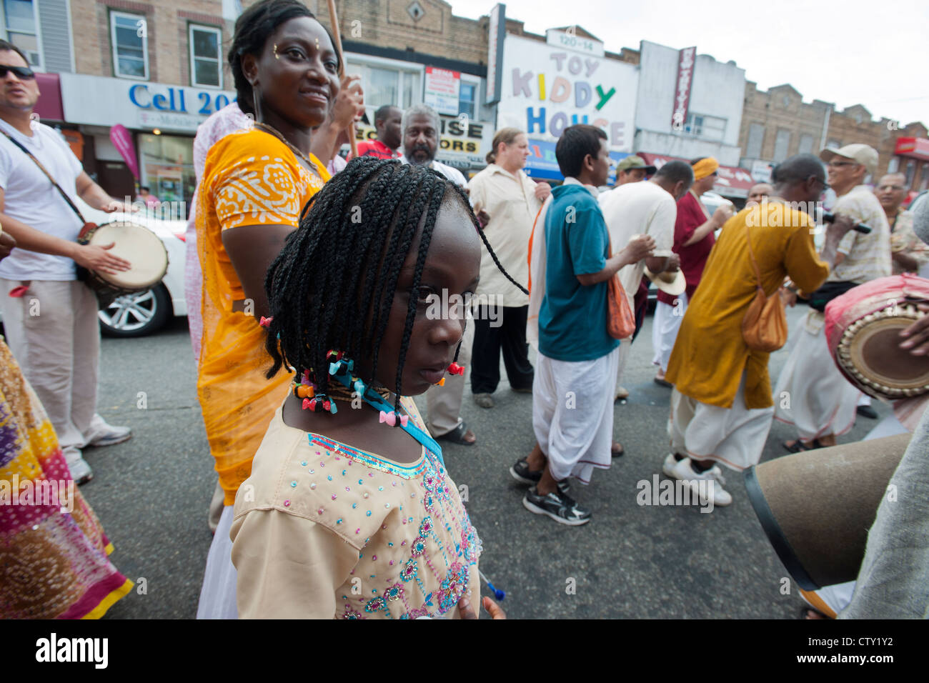 Hundreds of members of the Hare Krishna religion march in their annual ...