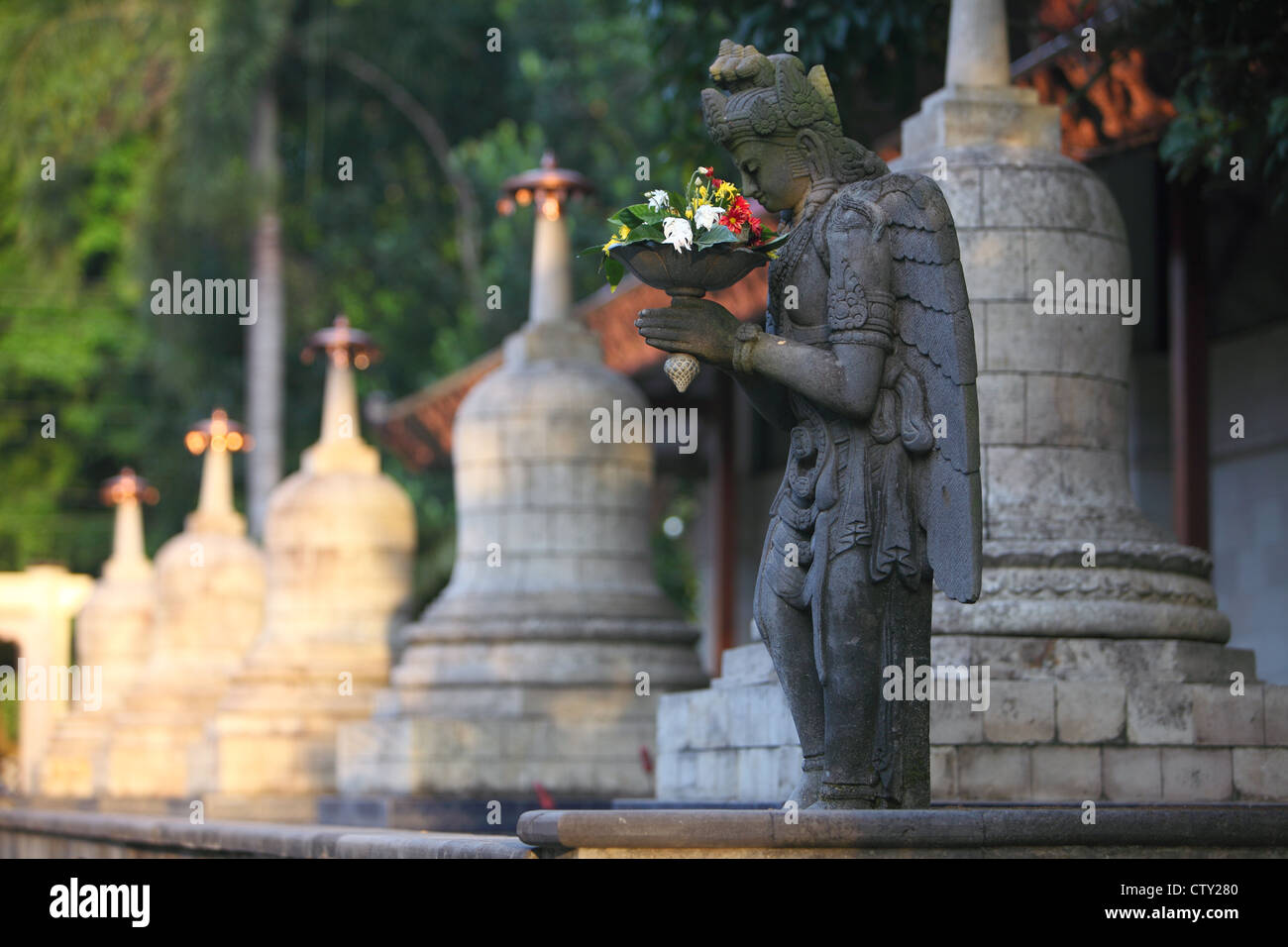 Central Java, Indonesia, Borobudur, Mendut Buddhist Monastery, temple ...