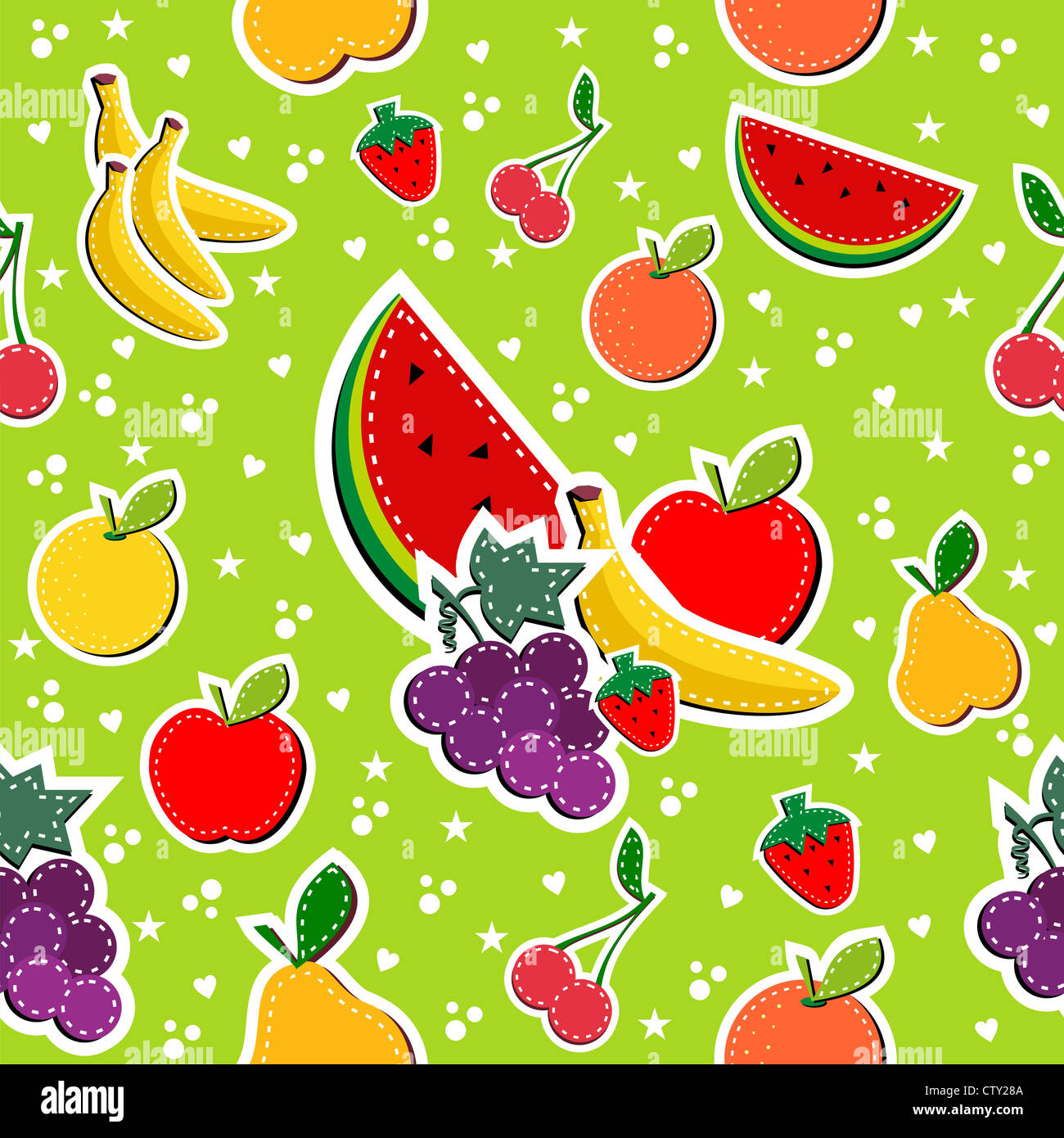 Contemporary sewing fruits seamless pattern. Vector illustration ...