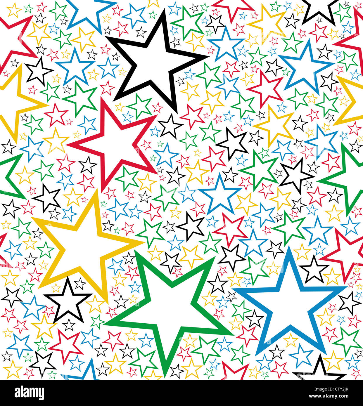 Multicolored stars seamless pattern background. Vector file layered for ...