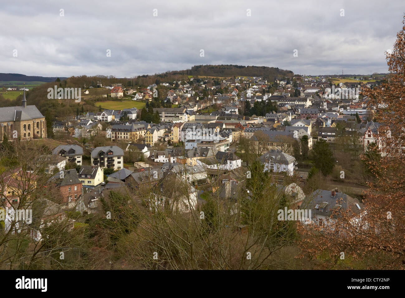 View over the old town of Hadamar Stock Photo - Alamy