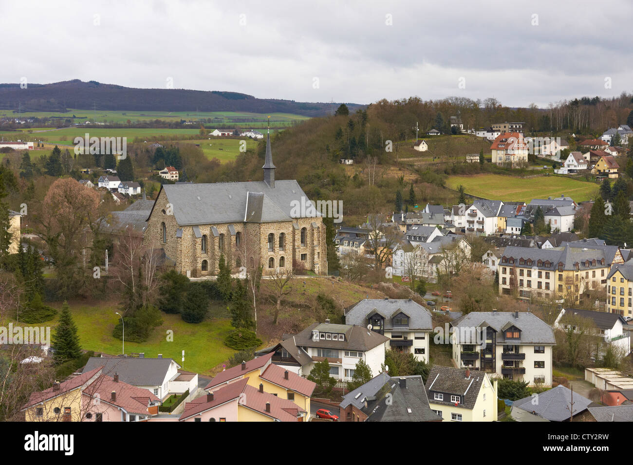 View over the old town of Hadamar Stock Photo - Alamy