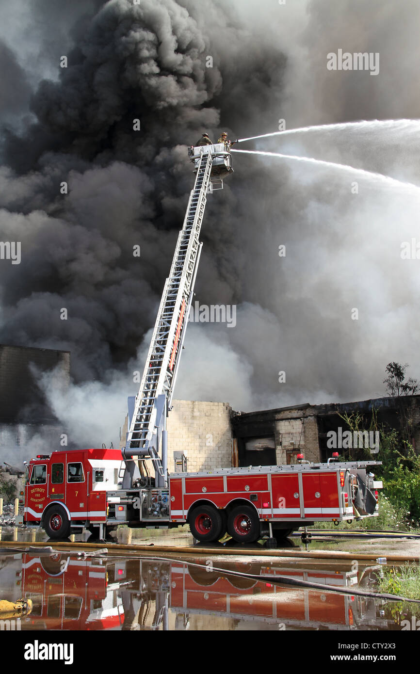 Ladder Fire Trucks In Action