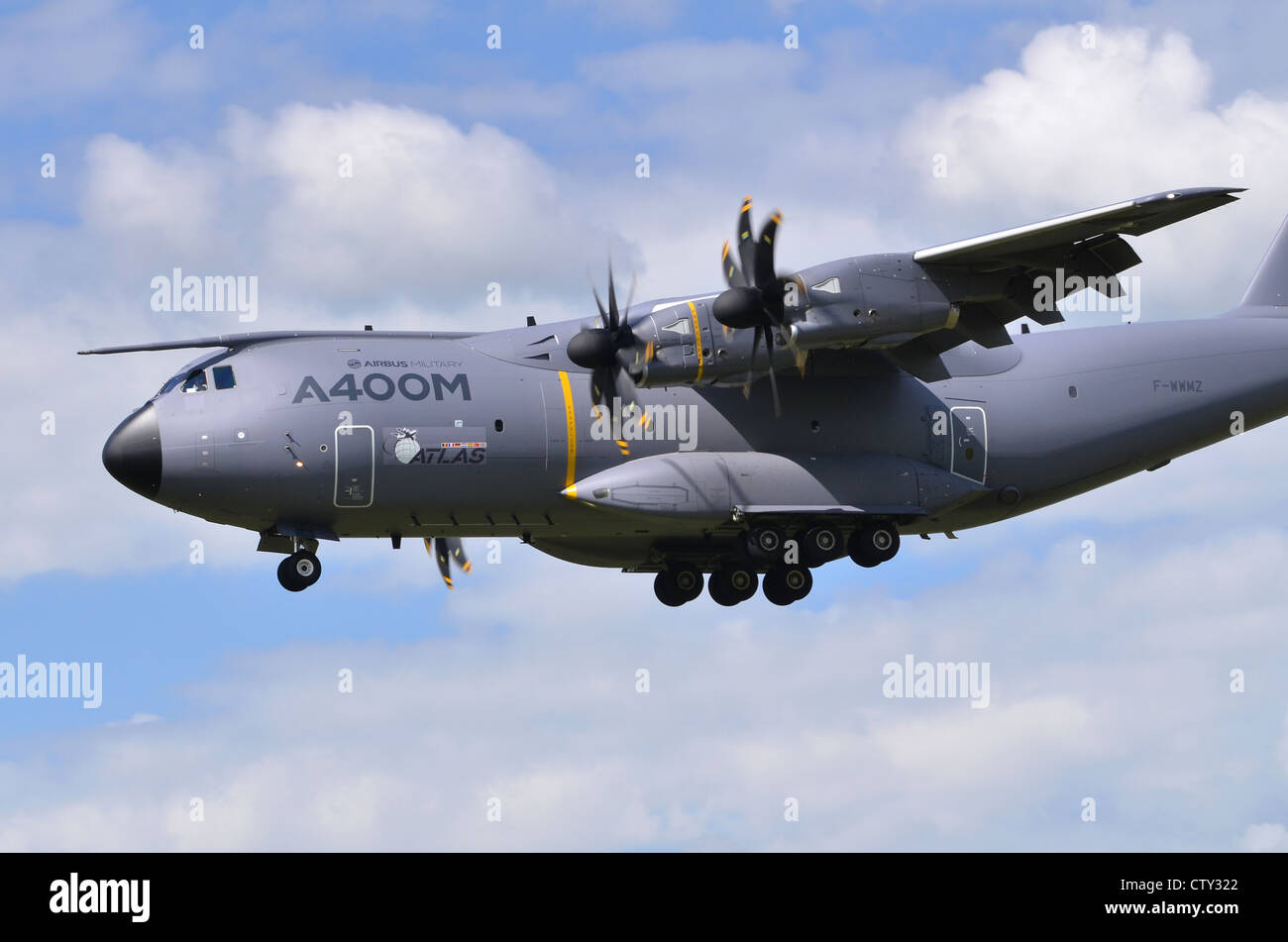 Airbus A400m Atlas on approach for landing at RAF Fairford. The A400M ...