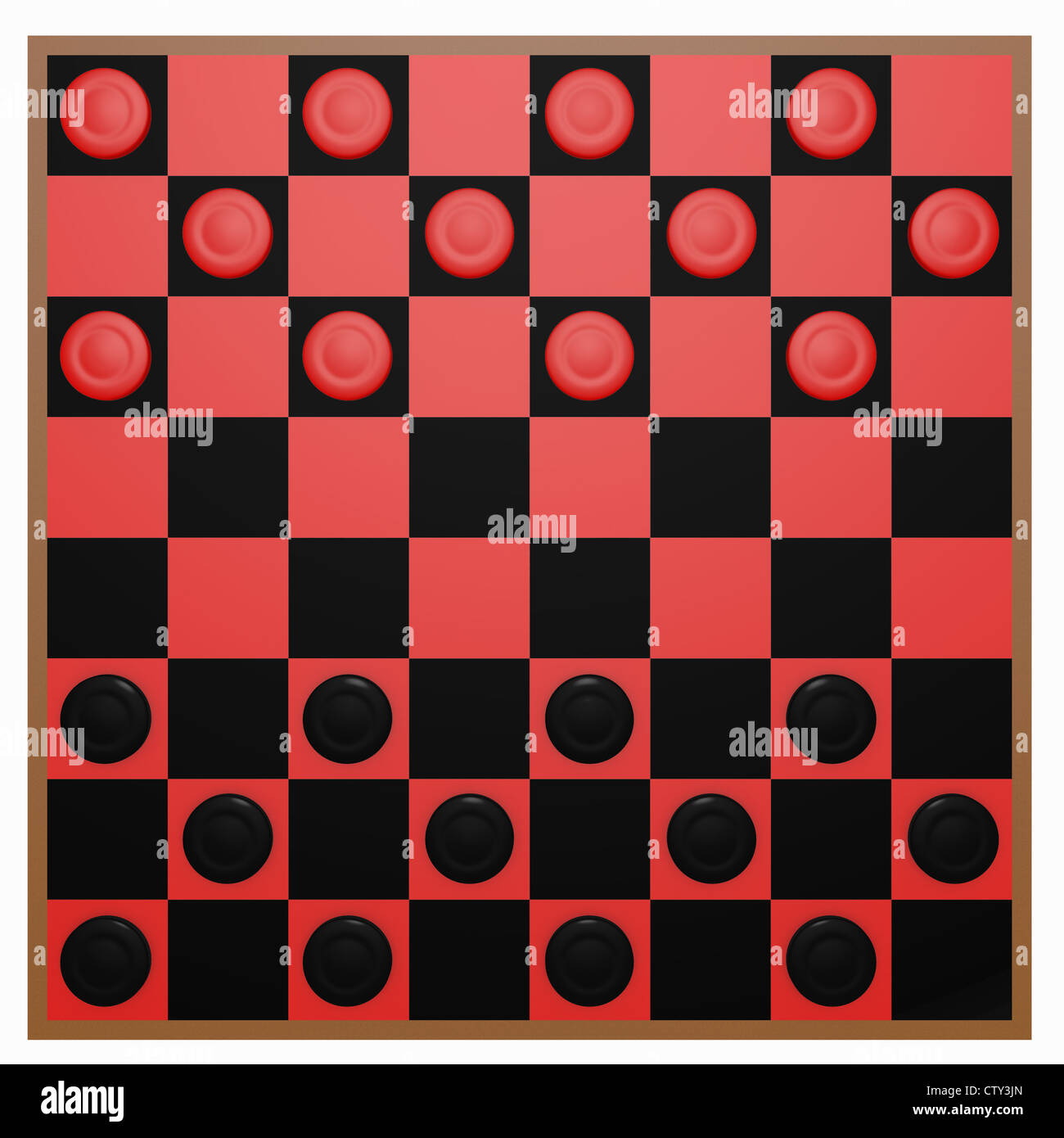 Black checker pieces Cut Out Stock Images & Pictures - Alamy