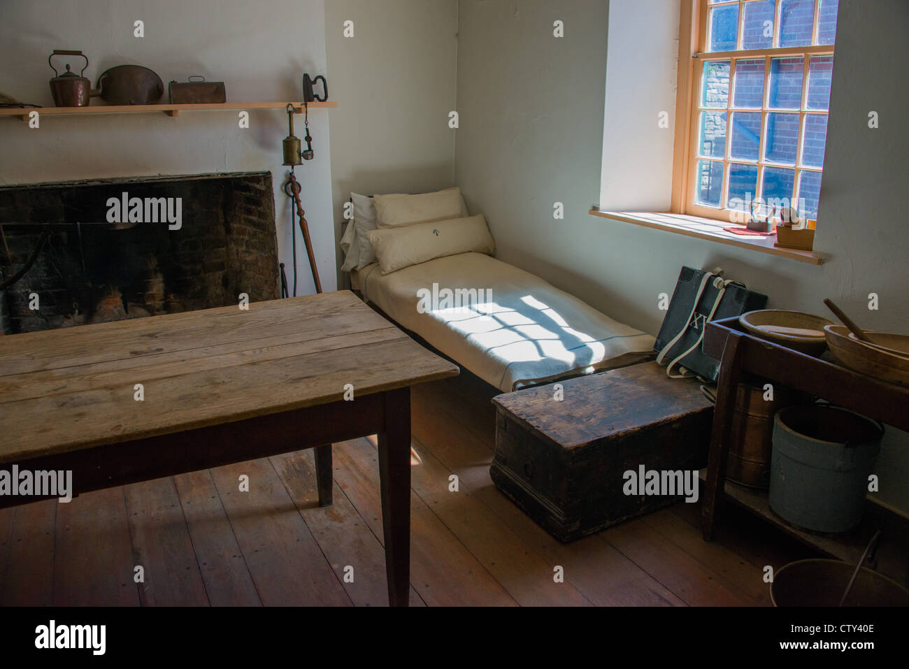 This is an image of an interior display at the national historical site ...