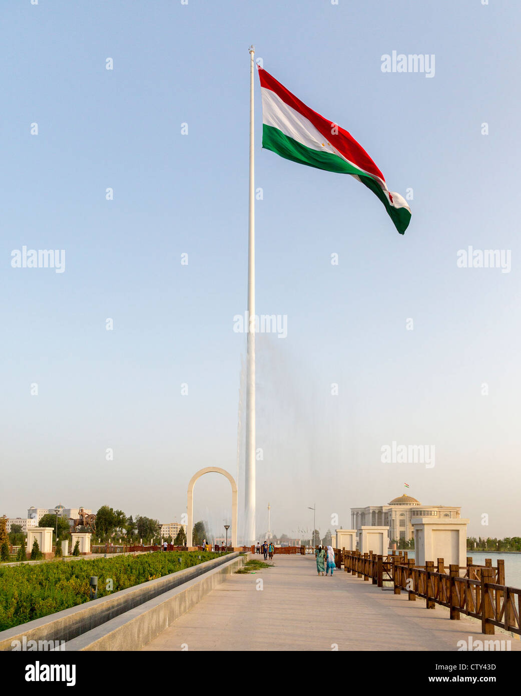 Dushanbe Flagpole, Central Park, Tajikistan Stock Photo - Alamy