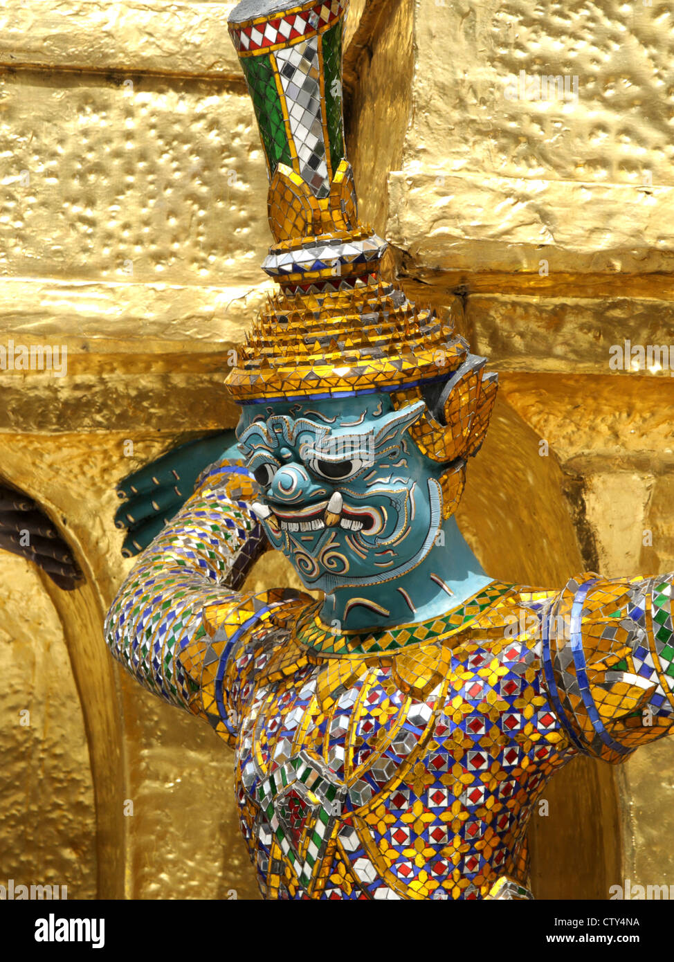 Mythological demon figure guarding the temple in the grand palace ...