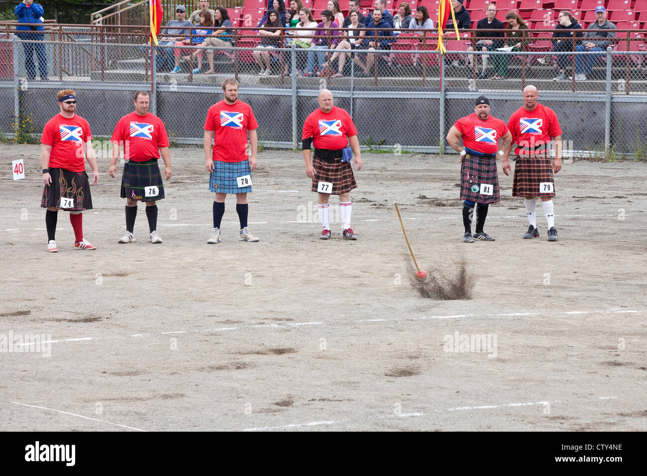 Hammer throw highland games hi-res stock photography and images - Alamy