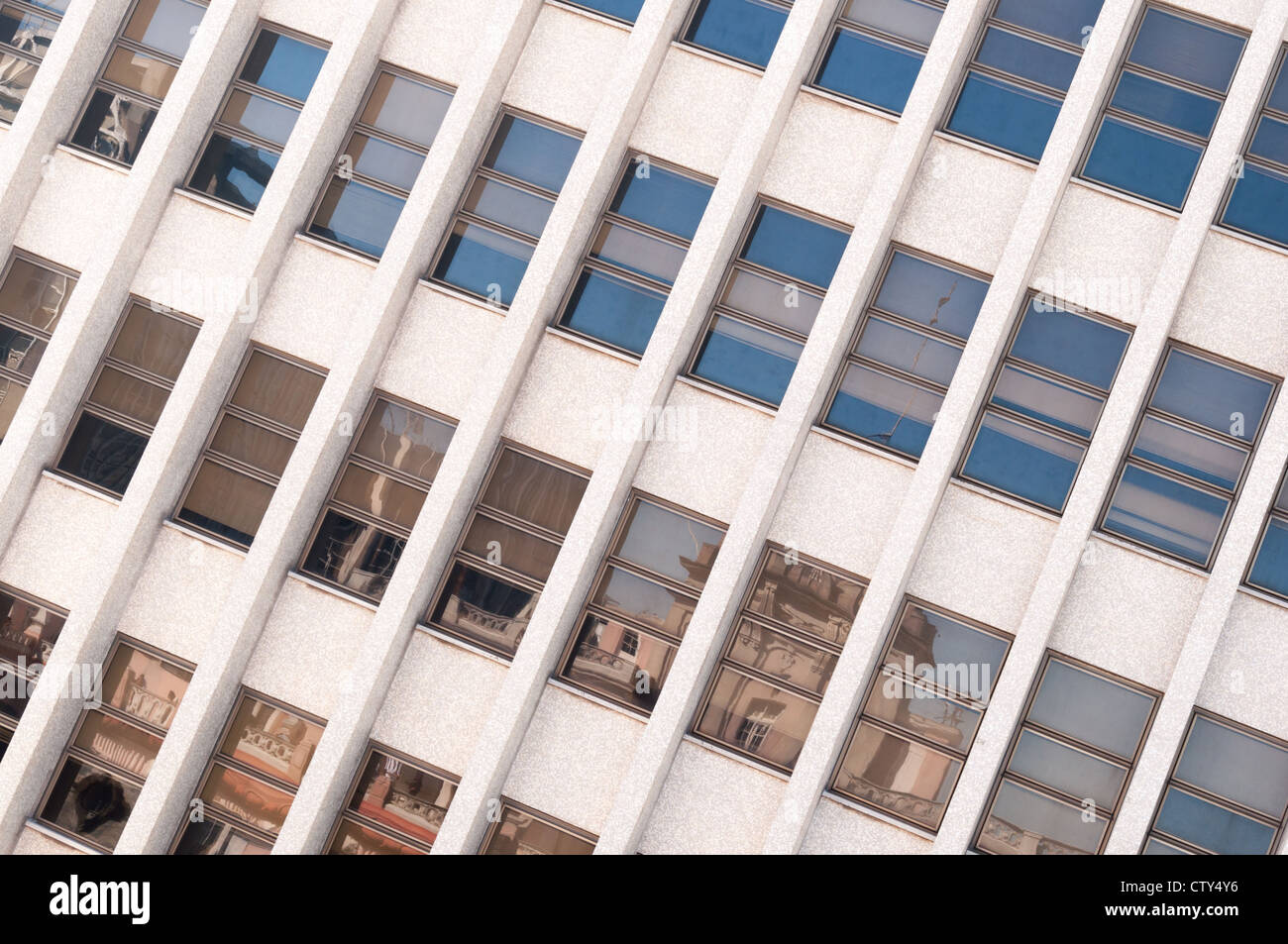 facade of the building in sao paulo, Brazil. Window reflection Stock ...