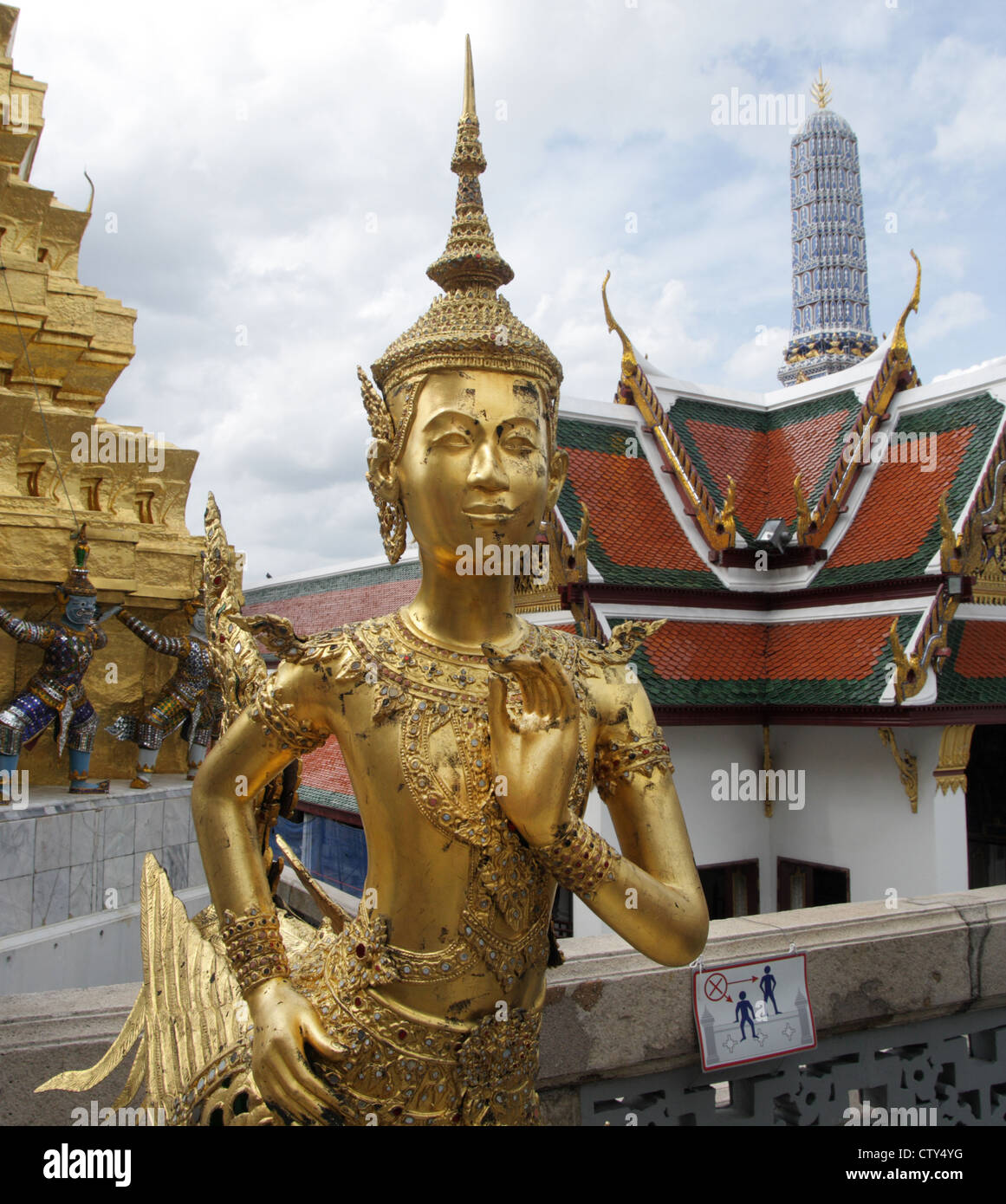 A kinnaree statue (mythical half man half bird creature) at The Grand ...