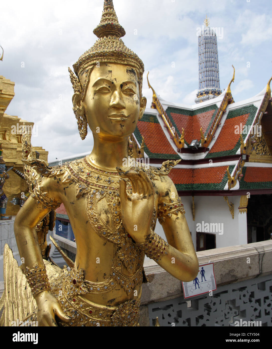 A kinnaree statue (mythical half man half bird creature) at The Grand ...