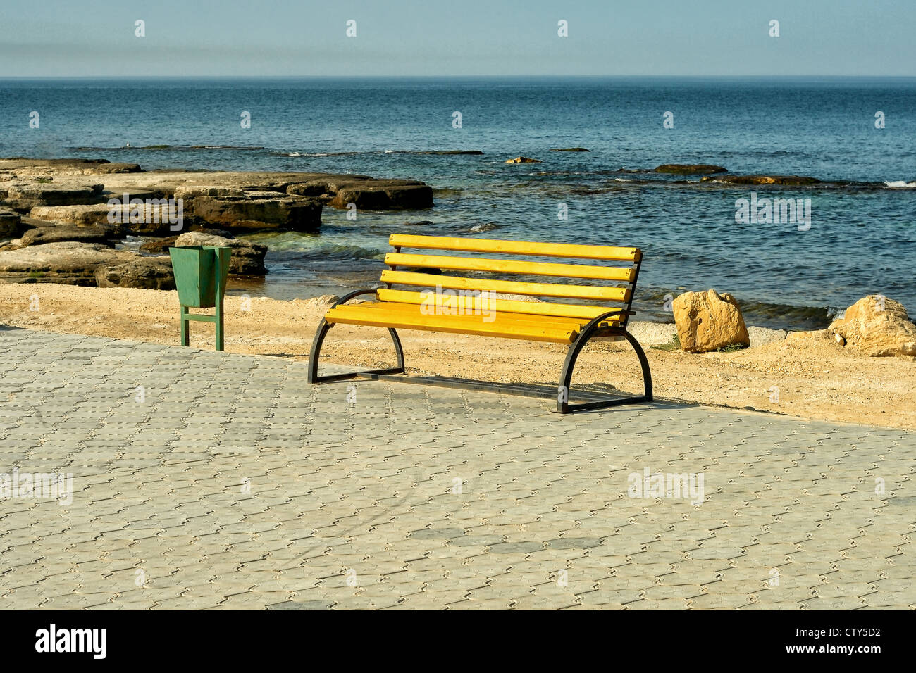 beach, bench, calm, coast, deserted, empty, environment, leisure ...