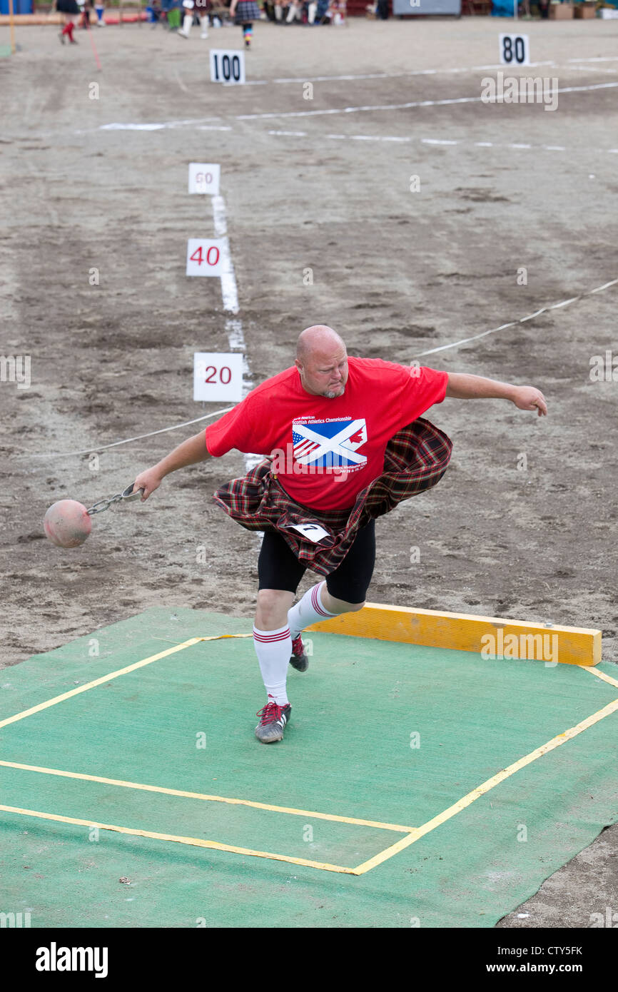 The Weight Throw Event at the 66th Annual Pacific Northwest Scottish ...