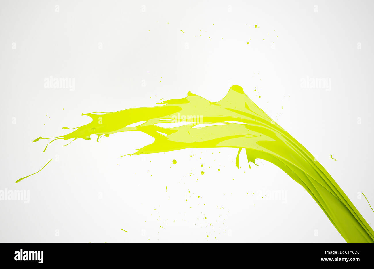 Waving line of green paint Stock Photo - Alamy