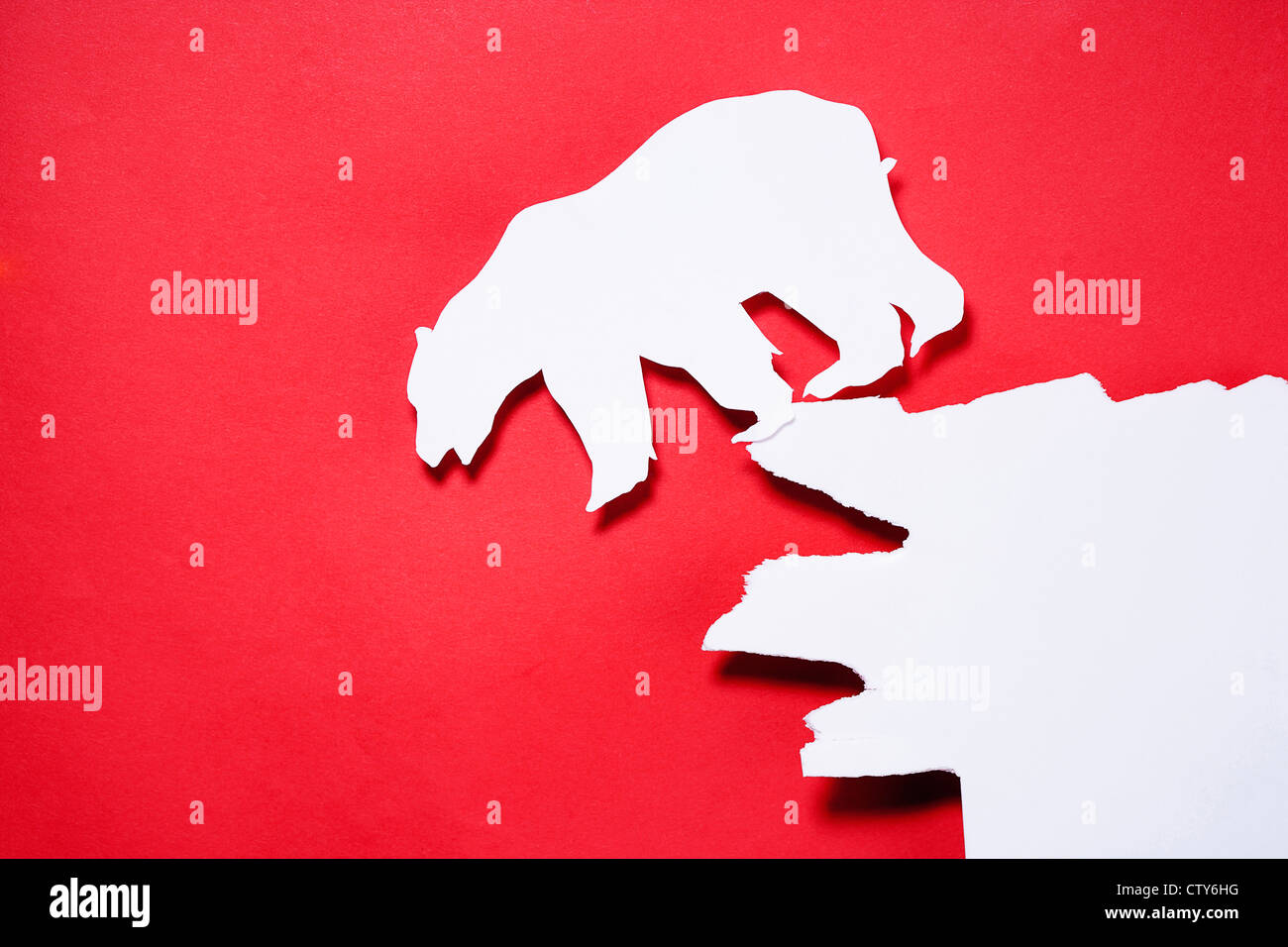 A polar bear falling from the ice cliff Stock Photo - Alamy