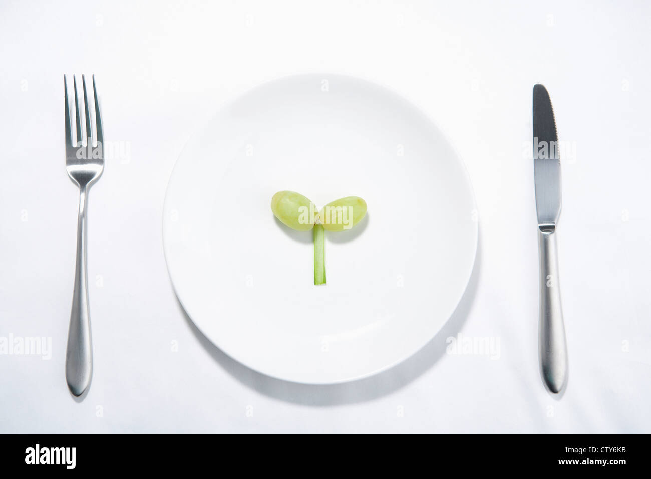 Green grape and vegetable in the sprout shape Stock Photo - Alamy