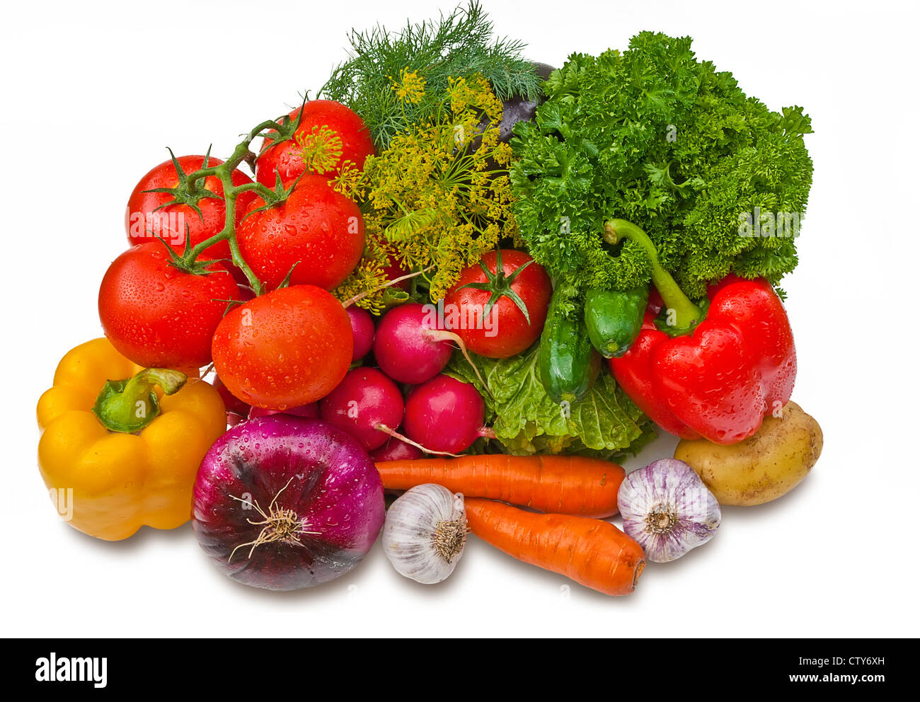 Group of vegetables isolated over white Stock Photo - Alamy
