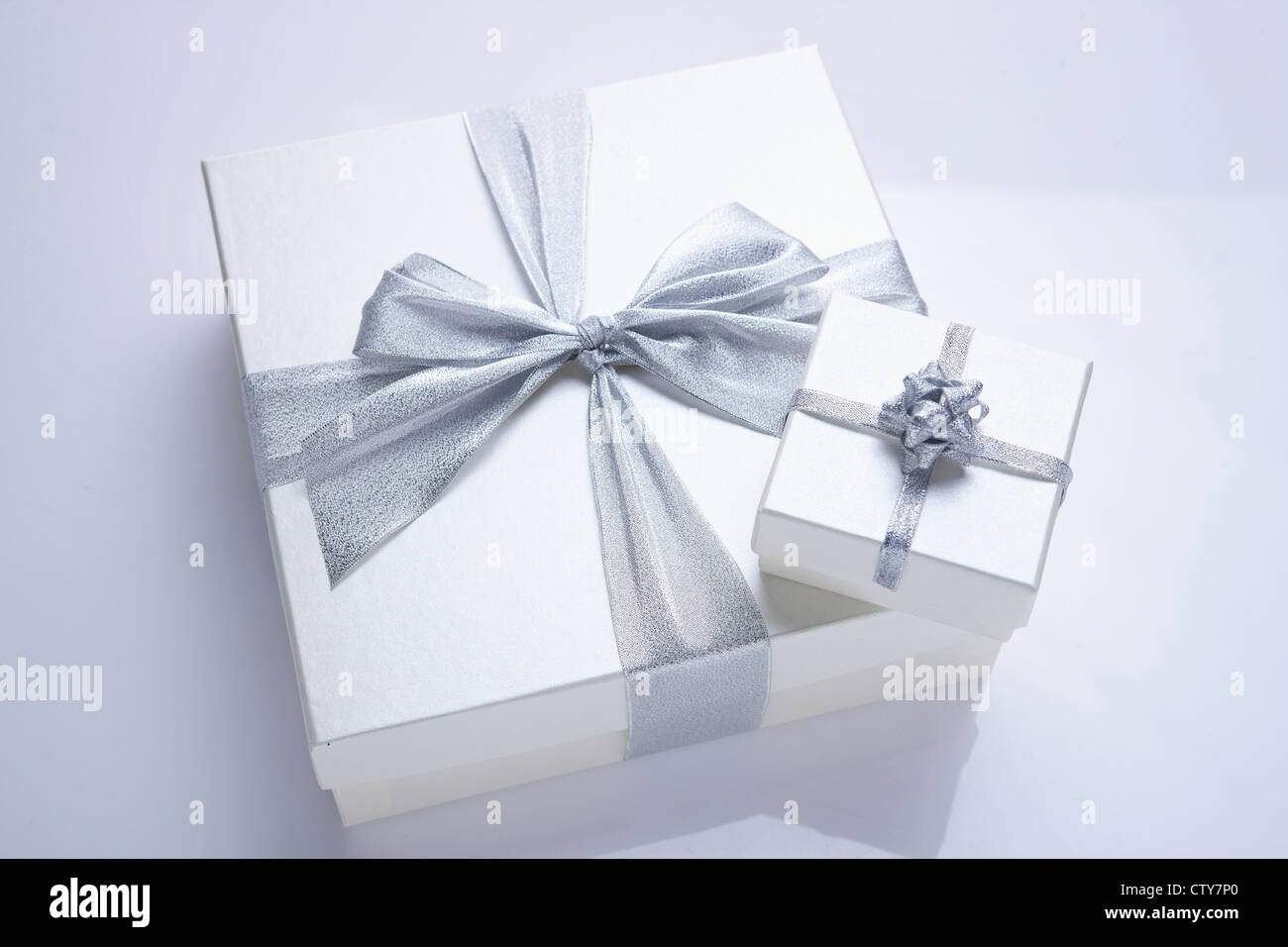 A big gift box and a small gift box Stock Photo - Alamy