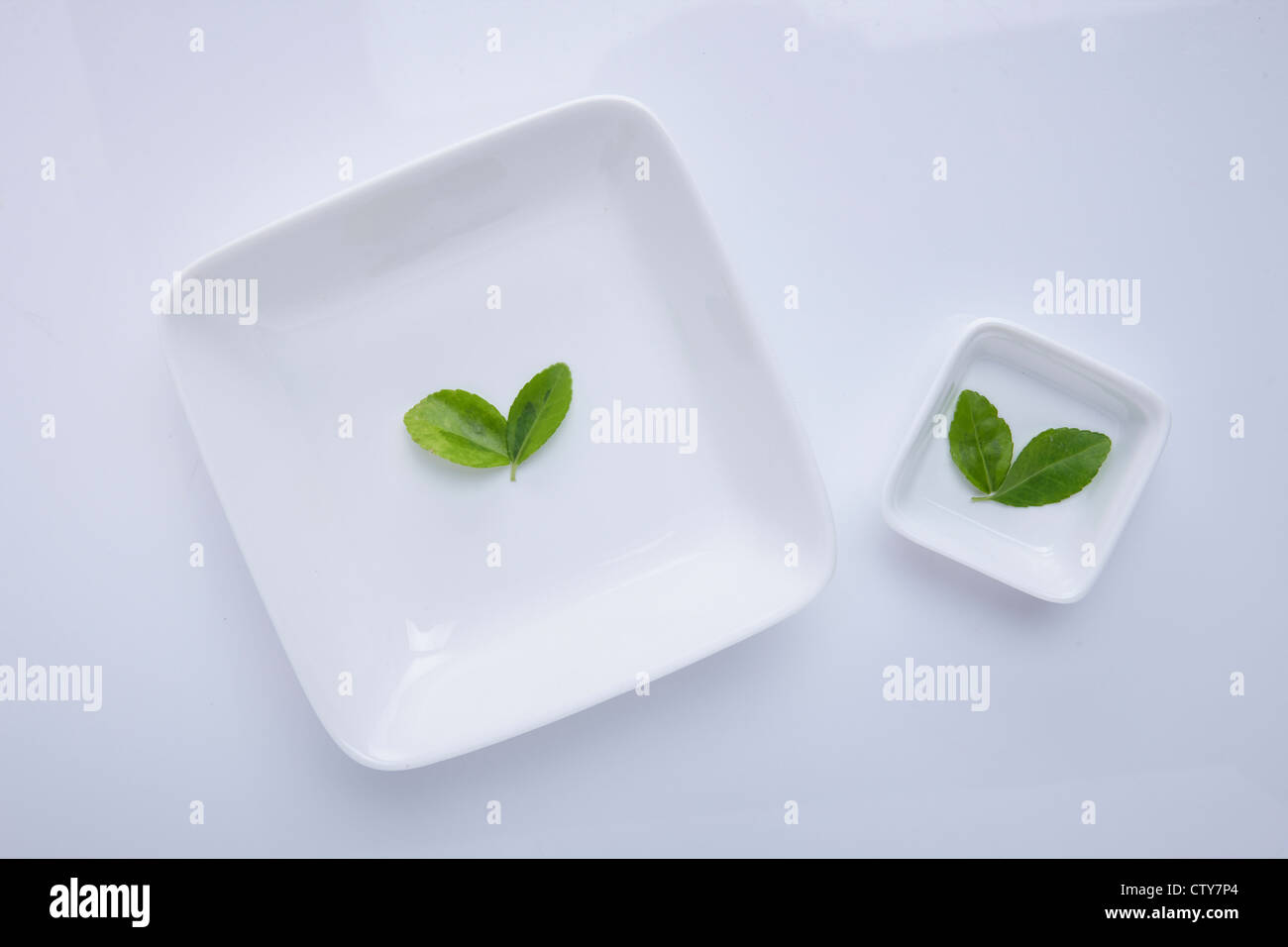 A big dish and a small dish Stock Photo - Alamy